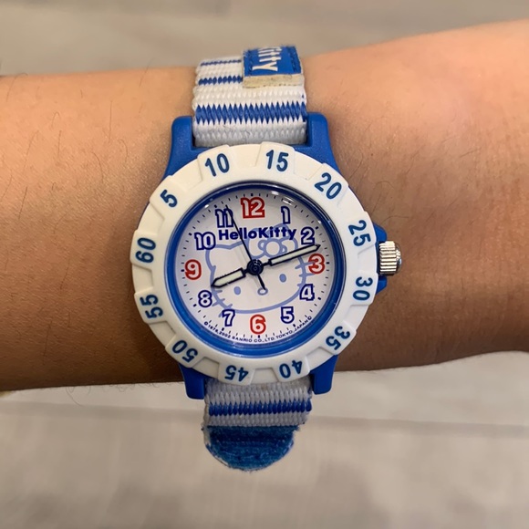 Hello Kitty | Accessories | Hello Kitty Blue Striped Velcro Adjustable ...